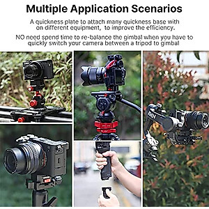 ULANZI Claw Quick Release Base Mount Upgraded Version Tripod QR Camera Mount Adapter Suitable for Tripod（Only Base Mount）