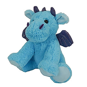 Make Your Own Stuffed Animal Cuddly Soft Blue Dragon 8 inch Kit. No Sewing Required