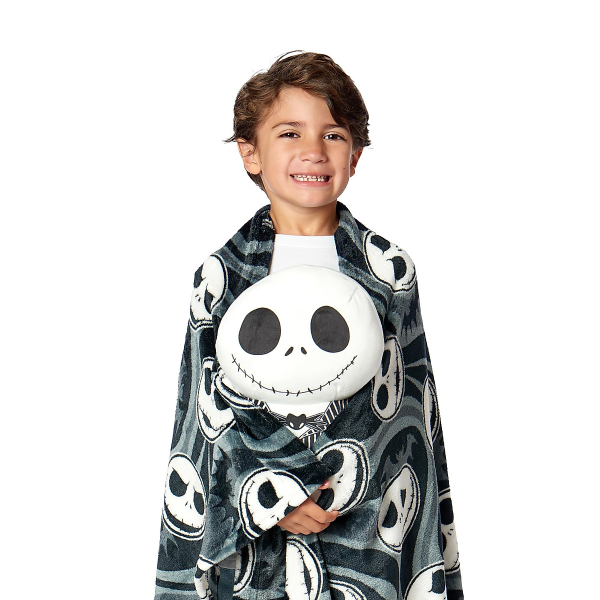 Disney The Nightmare Before Christmas, Swirly Nightmare, Silk Touch Throw and Hugger Set, 50 x 60 Inches