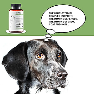 animaux – nutrients 365 for Dogs, All-Natural Vitamins, Healthy Immune System, Vitality, Healthy Skin, Shiny Coat, Raw-Feeding, Puppies, Dogs with Allergies, 60 Chewable Tablets, 60 Days Supply