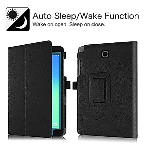 Fintie Folio Case for Samsung Galaxy Tab A 8.0 (Previous Model 2015), Slim Fit Premium Vegan Leather Cover Compatible Galaxy Tab A 8.0 SM-T350/P350 2015 (NOT Fit 2017/2018 Version), Black