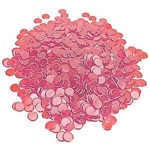 Royal Bingo Supplies| Translucent 3/4" Bingo Markers|Plastic|Bright Colors|for Replacement or Expansion| Pink - 1000 Count