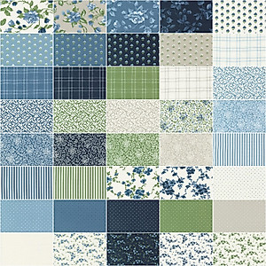 Shoreline Charm Pack by Camille Roskelley; 42-5" Precut Fabric Quilt Squares