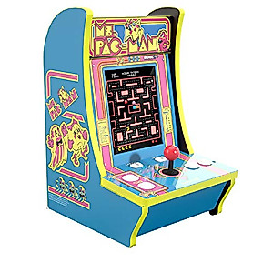 Ms Pacman Arcade 1 Counter-Cade Top Real Feel Arcade Controls! 15.75" High Includes Power Adapter, Instructions, and Ms. Pac-Man 1 Up Arcade