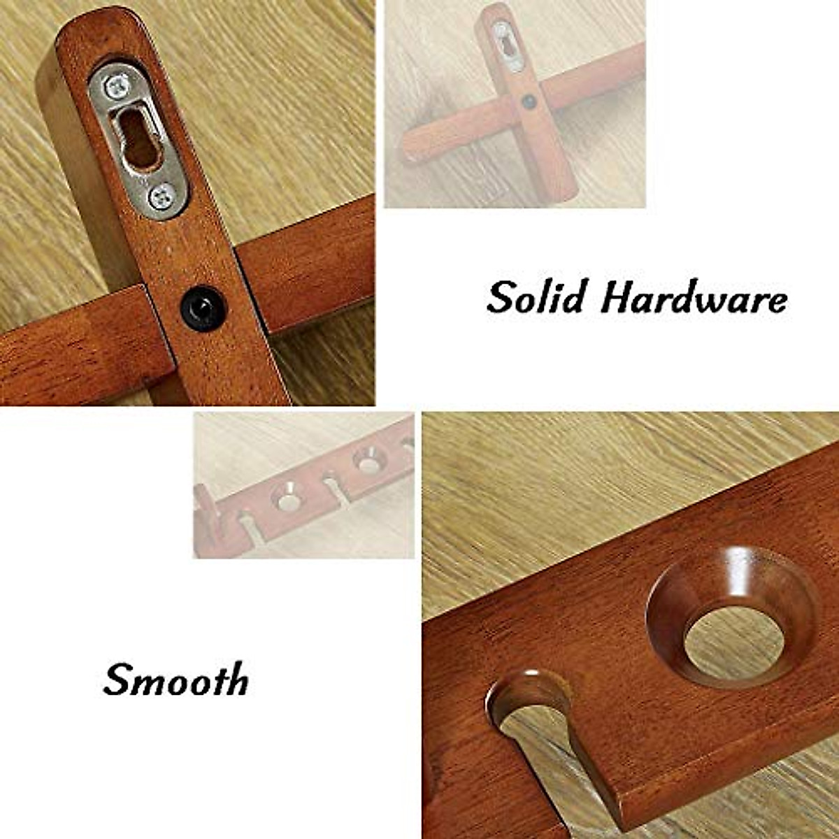 Creative Simplicity Bottle Rack and Creative Simplicity Wine Glasses Mounted on The Wall Wooden Stand, Hanging Cup Stand, Wall Decoration Rack, 81Cm, Maximum Load 15Kg, PIBM