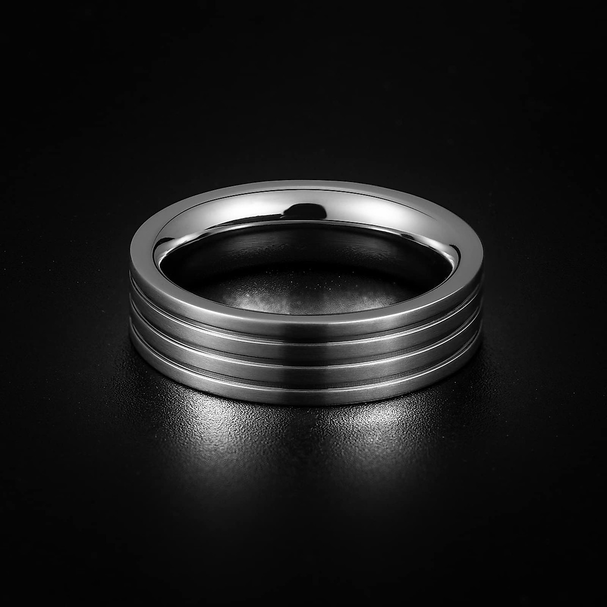 KULUZE Original Designer Genuine Titanium Fashion Men and women Ring Comfort Fit Sizes 6#-12# Unisex Adult Jewellery Accessories (7#21mm*5mm)…