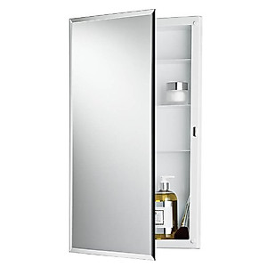 Broan 781061 Framless with 1/2" Bevel Edge, Builder Series, Recessed Mount Cabinet, 16" W X 26" H