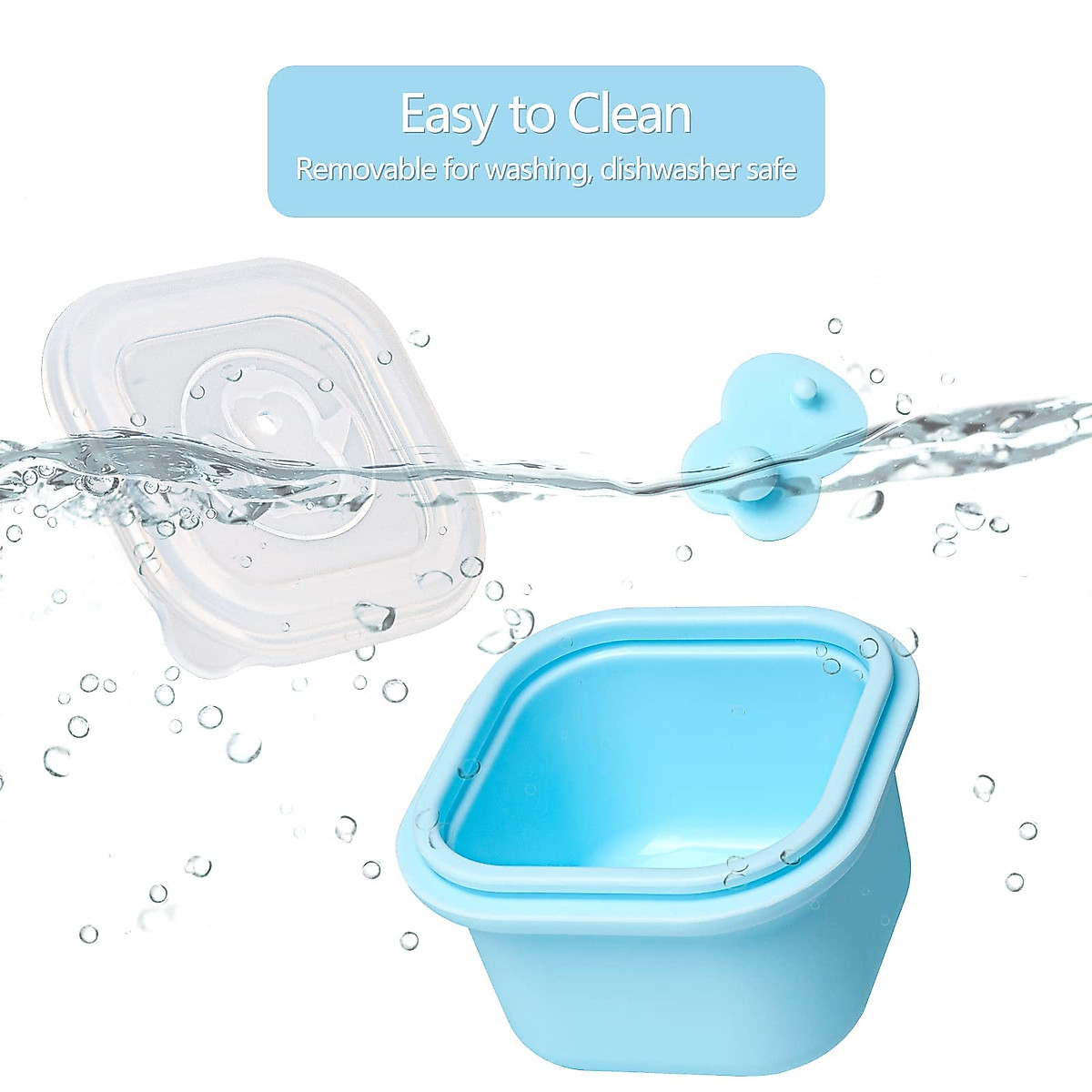 Termichy Baby Food Containers, 6 Pack Leakproof Silicone Baby Food Jars with Lids, Microwave, Freezer & Dishwasher Safe, Unbreakable Food Storages Prefer for Daycare-No Glass(4x3OZ, 2x6OZ))