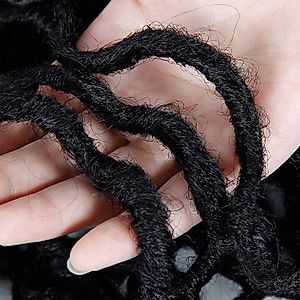 Faux Hair Goddess Locs Crochet Hair 6Packs 24Inch Pre-looped with Soft Curly Ends Dreadlocks Wavy Faux Crochet Locs Synthetic Braids Extensions 72strands(24'', 1B)