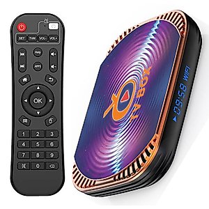 Android 11.0 TV Box 4GB RAM 64GB ROM TV Box MXIII X4 Amlogic S905X4 64-bit Quad Core with Dual Wi-Fi 2.4G/5.0G, BT 4.0/ 3D Ultra HD 8K/ H.265/ 1000M LAN/ USB 3.0 Smart TV Box