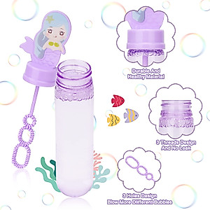 Mermaid Party Favors Bubble Wands for Kids Under The Sea Party Favors Ocean Birthday Party Supplies Bubble Blowing Toys 24PCS
