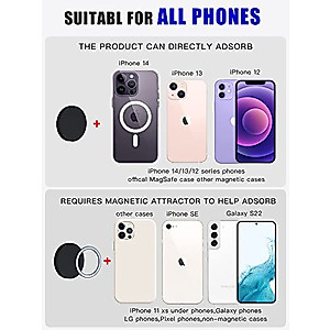 Brujula Magnetic Phone Holder, Universal Car Cellphone Mount, [Super Strong Magnetic][Compatible with All Phones], Attracts to Convex Surface