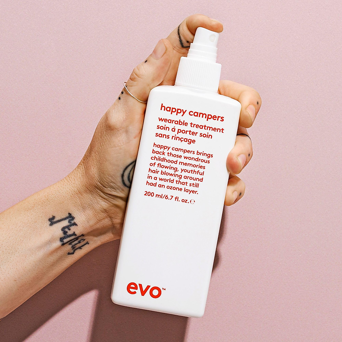 evo Happy Campers Wearable Treatment - Daily Hair Treatment to Strengthen and Protect - Reduces Frizz and Provides UV Protection - 200ml / 6.8oz