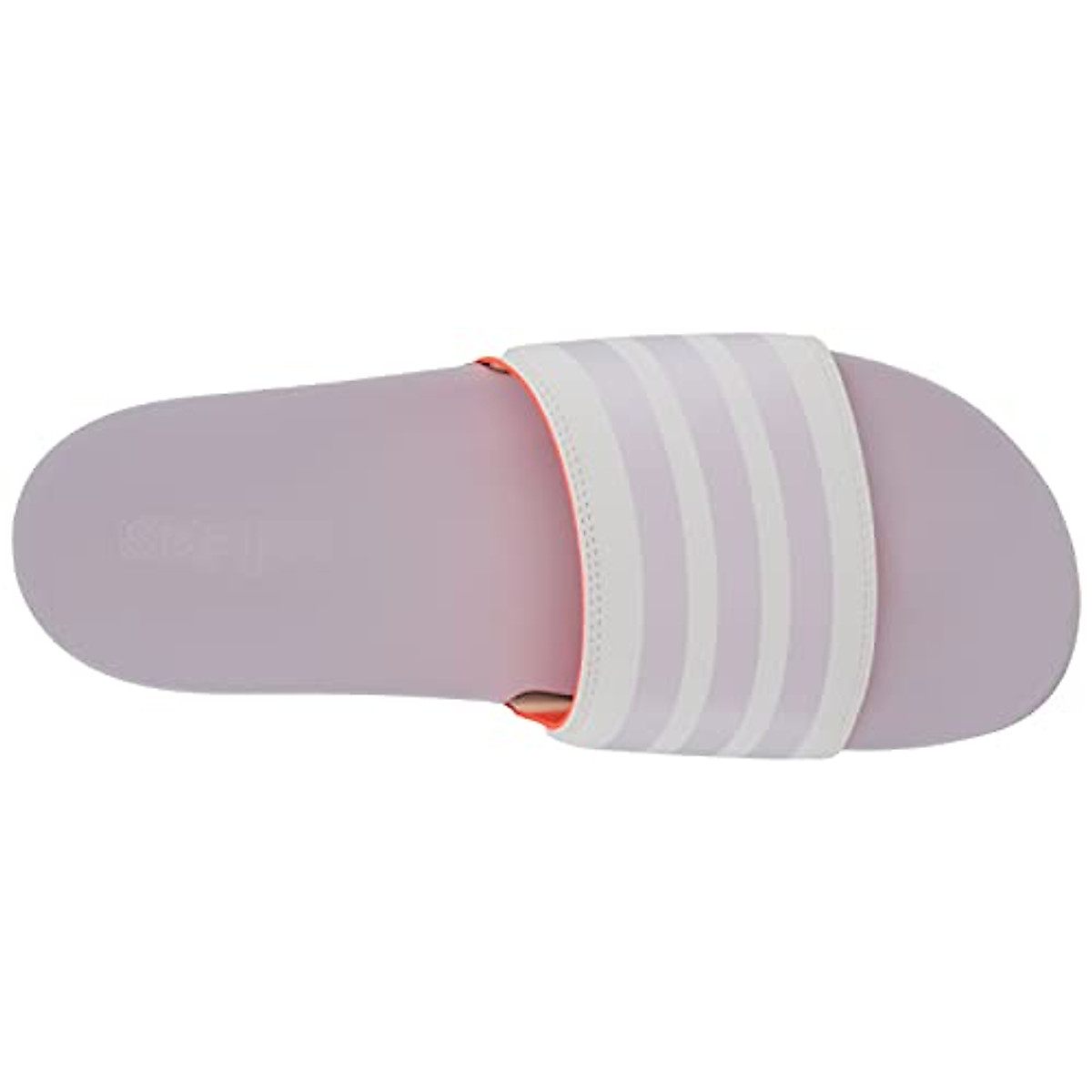adidas Women's Adilette Comfort Slides Sandal, White/Purple Tint/Wonder White, 8