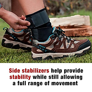 ACE Brand Deluxe Adjustable Ankle Stabilizer, Firm Stabilizing Support for Weak, Sore or Injured Joints, Adjustable Ankle Brace, Breathable, One Size Fits Most