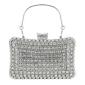 Naimo Womens Sparkly Rhinestone Clutch Purse Bling Crystal Evening Bag Handbag for Wedding Party Prom Bride