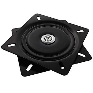 2 Pack 8 Inch Heavy Duty Bar Stool Swivel Replacement, 550lbs Capacity Swivel Mechanism Plate for Furniture, Seat Swivel Base Bar Stool Swivel Mount Plate, Ball Bearing Swivel Boat Seat, Black