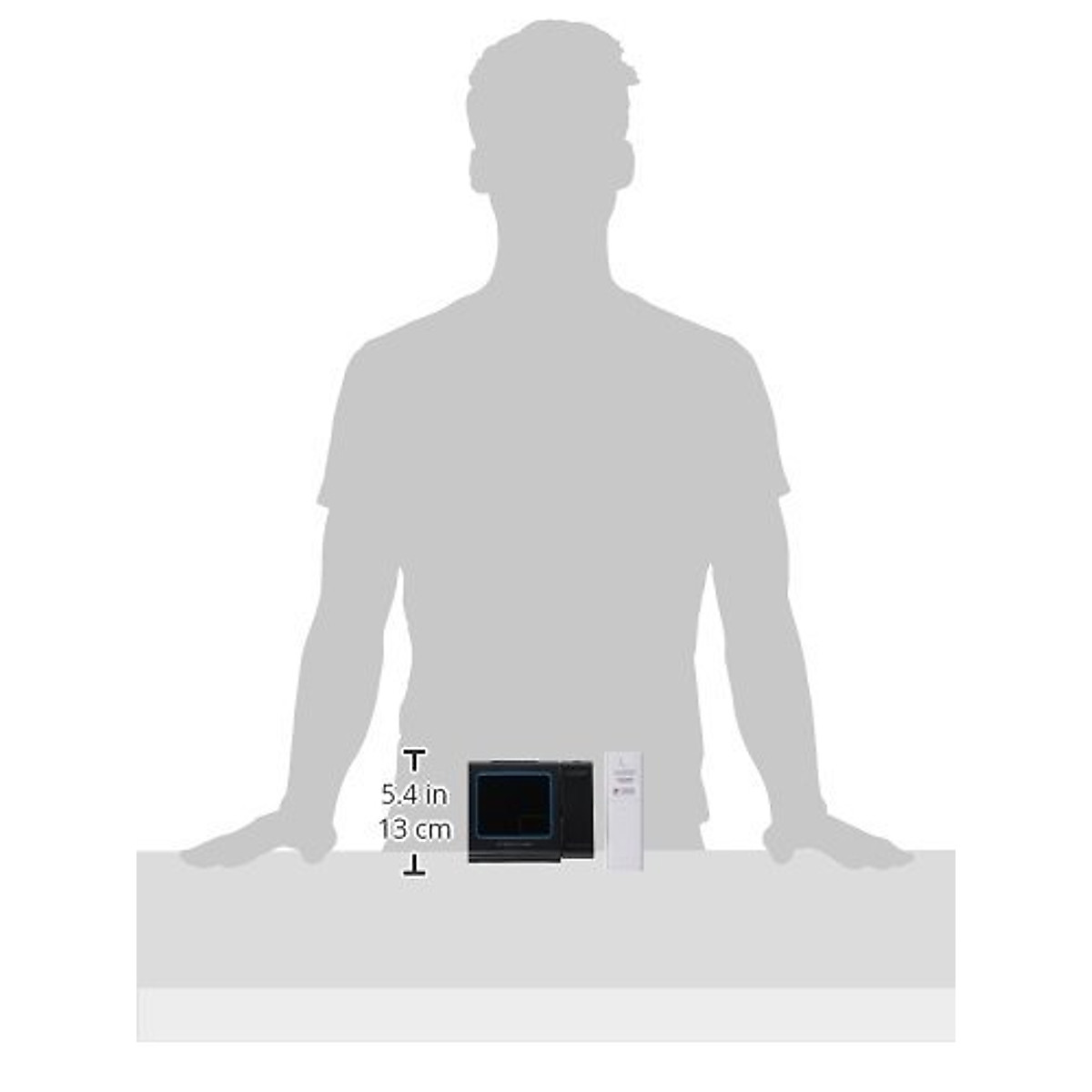 La Crosse Technology Color Projection Alarm Clock with Indoor/Outdoor Temperature & Charging USB Port, Wireless, Backlit, Black, 616-146