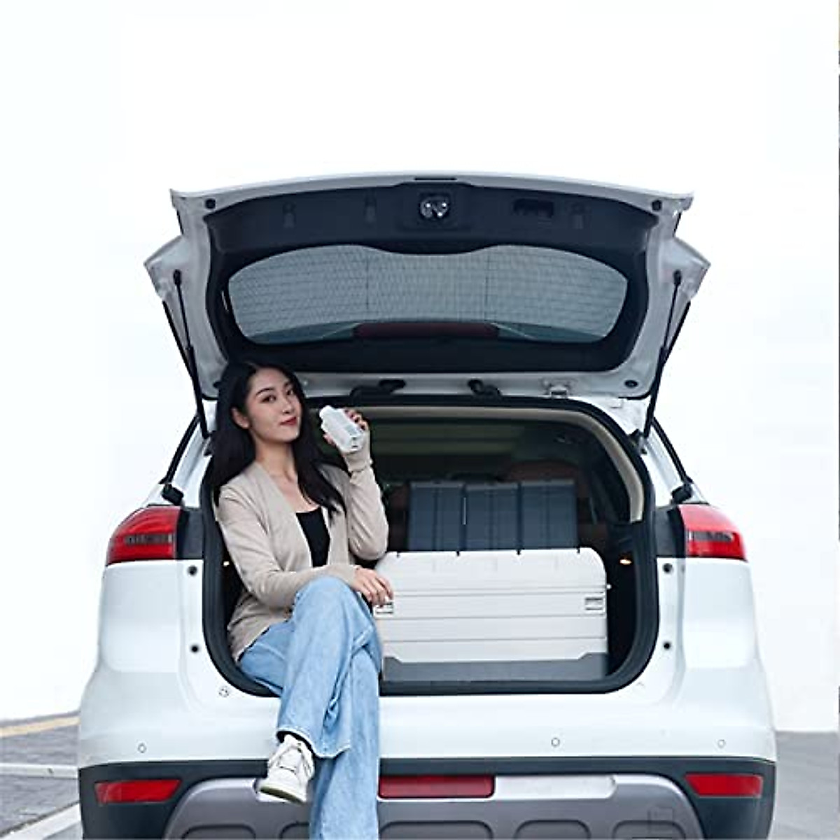 Camping Storage Crates Collapsible Storage Box Plastic Foldable Crate Portable Space Saving Heavy Duty Bin for Fishing Plastic Folding Boxes for Home Garden Car Boot Camping