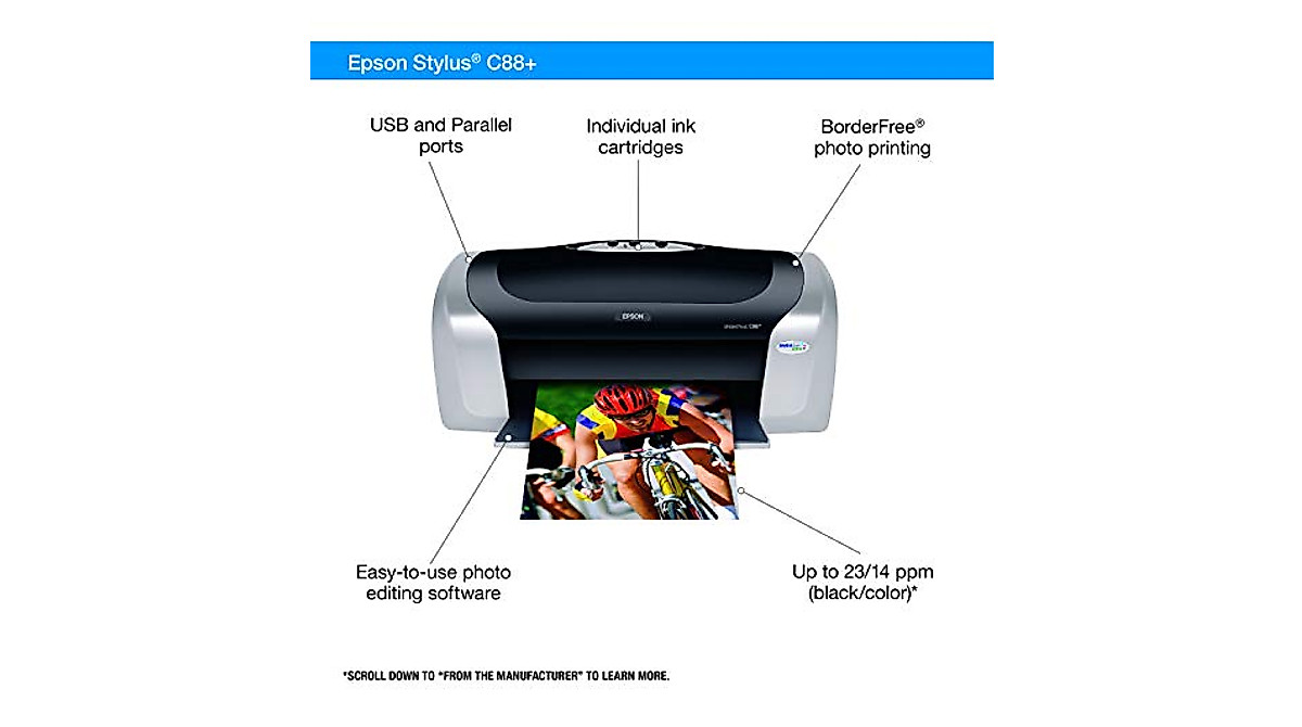 Epson Stylus C88+ Inkjet Printer - Fast Color Printing