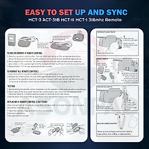 MCT-1 DNT00083 Linear Garage Door Opener Remote Megacode (1Pack) 3-Years-Warranty