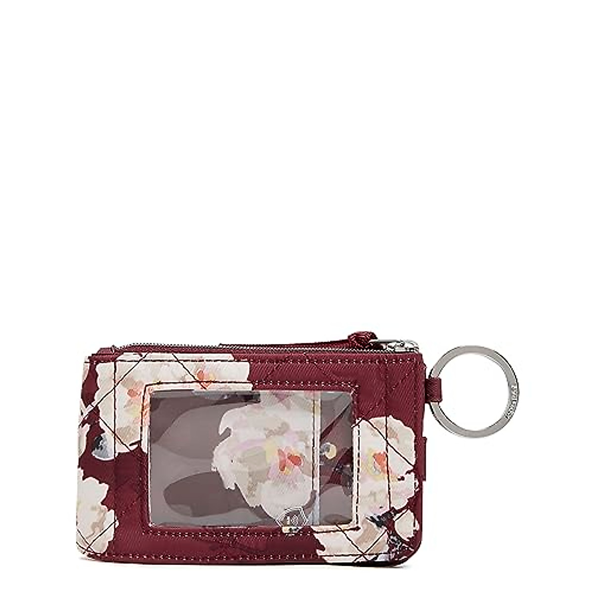 Vera Bradley Women's Performance Twill Deluxe Zip Id Case Wallet with RFID Protection, Blooms and Branches, One Size