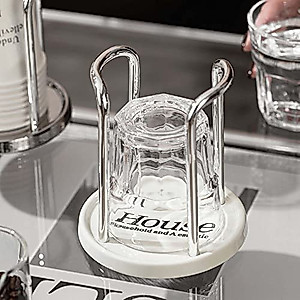 MLAFE Paper Cup Dispenser, Dixie Cup Holder, Cup Dispenser, Bar, Coffee Table Cup Holder, Mouthwash Cup Organizer, Suitable for Bathroom, Kitchen, Just Put The Counter (White)