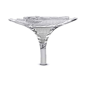 Claddagh Gold Textured .925 Sterling Silver Santa Muerte (Grim Reaper) Oval Statement Ring for Women (Size 8)