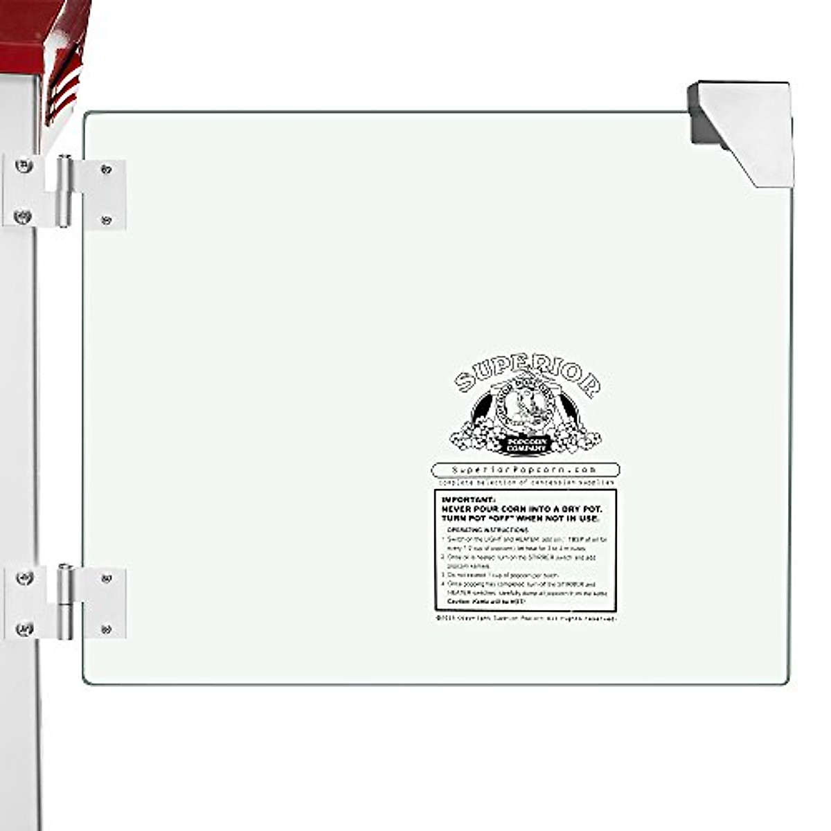 Countertop Movie Night Popcorn Popper Machine-Makes Approx. 3 Gallons Per Batch- by Superior Popcorn Company- (8 oz., Red)