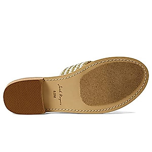 Jack Rogers Jacks Rope Sandal for Women - Leather Upper with Footbed, Braided Details, Thong Style Gold Metallic/Ivory/Ivory 6 M