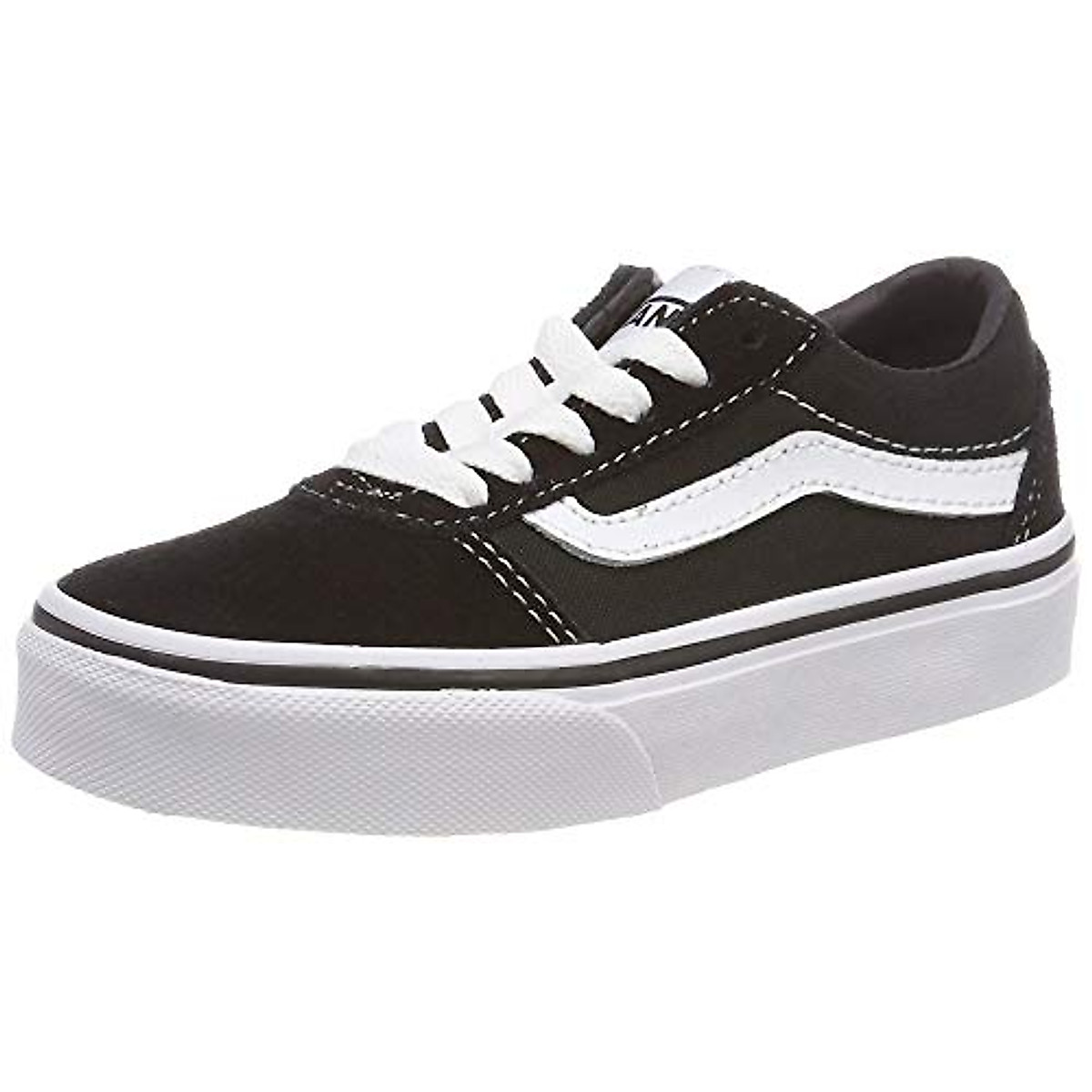 Vans Ward Low-Top Sneakers, Black ((Suede/Canvas) Black/White Iju), 12 US Unisex Little Kid
