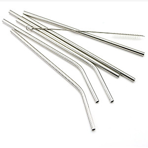 Reusable Metal Straw Pack of 16 Sets With 2 Tube Brash And Travel Package Stainless Steel Straws Drinking for 20 24 30 oz Tumbler