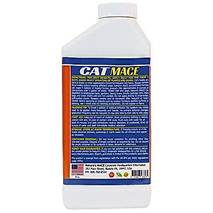 Nature's MACE Cat Repellent 40oz Concentrate/Treats 15,000 Sq. Ft. / Keep Cats Out of Your Lawn and Garden/Train Your Cat to Stay Out of Bushes/Safe to use Around Children & Plants