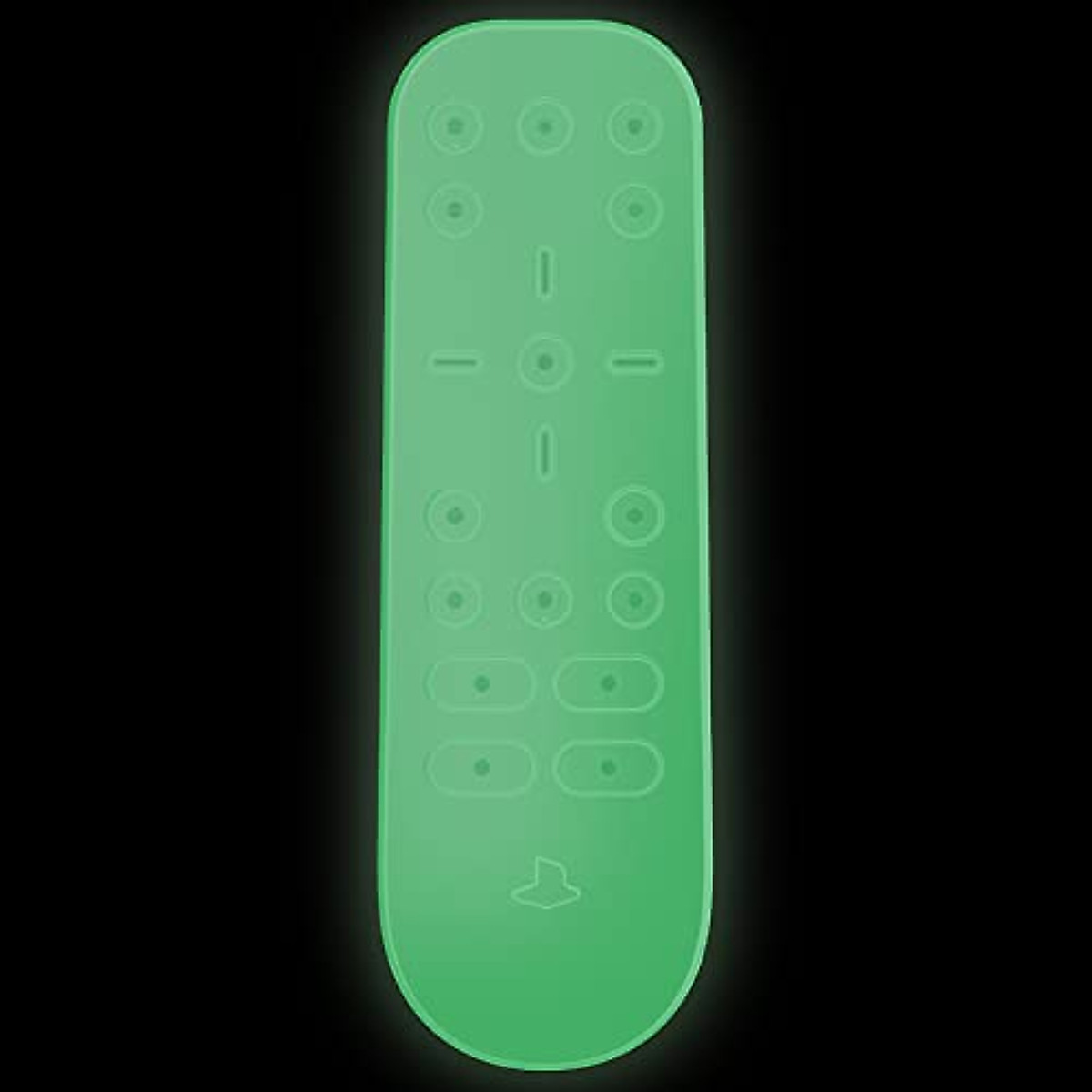 PlayVital Glow in Dark Green Silicone Protective Remote Case for ps5 Media Remote Cover, Ergonomic Design Full Body Protector Skin for ps5 Remote Control