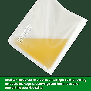 Premium Reusable Storage Bags Set of 9 | Reusable Freezer Bag | MORE DURABLE with BORDER 0.4" | 3 Snack Bags + 3 Reusable Lunch Ziplock Bags For Kids + 3 Extra Sandwich Bags | EXTRA THICK| BPA-Free