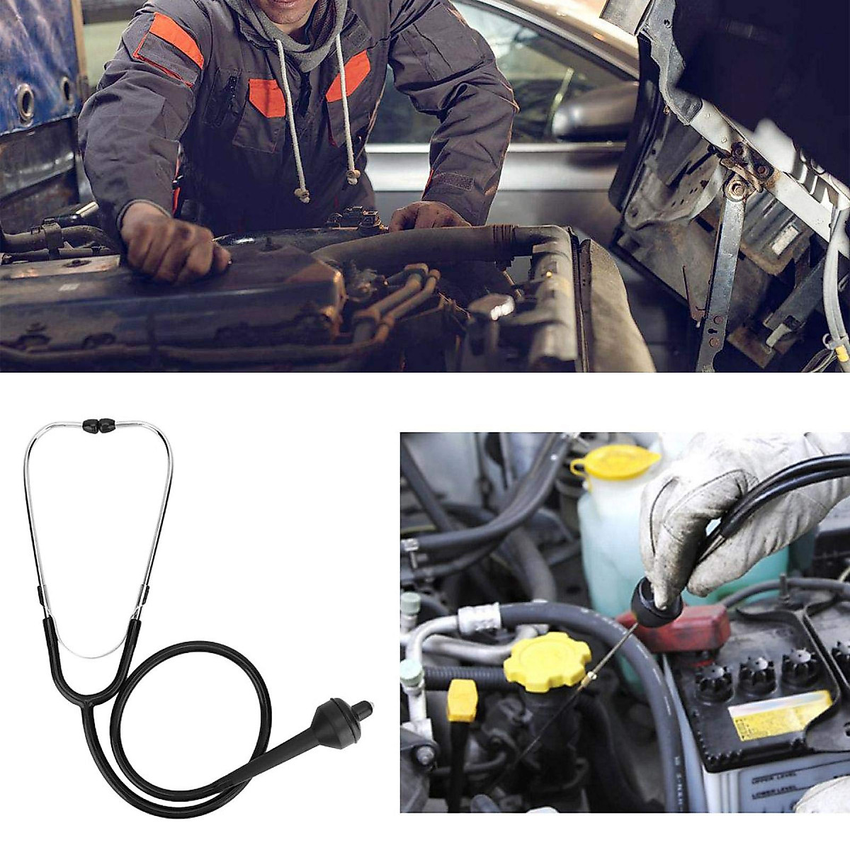 Engine Hearing Tool, Car Engine Cylinder Stethoscope Auto Mechanics Engine Tester Hearing Tool