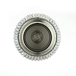 Diamond Water Bottle for Women Diamond Bling Water Bottle Rhinestone Stainless Steel Thermal Water Bottle 200 ML Vacuum Flask Sparking Refillable Insulated Water Bottle (Silver)