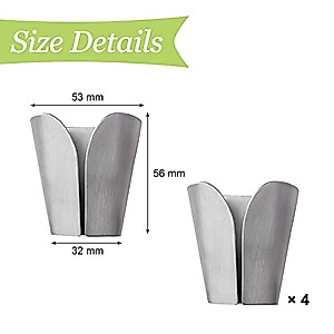 UFURMATE Towel Hooks, 4Pcs Self-Adhesive Towel Hooks Stainless Steel Kitchen Towel Holders Tea Towel Hangers Wall Mounted for Kitchen, Bathroom, Shower