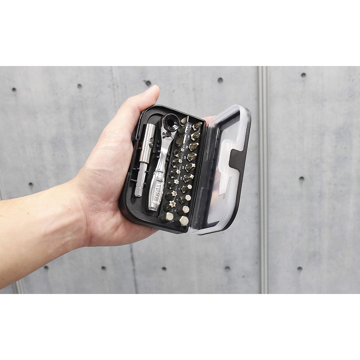 Tone BRS20 Bit Ratchet Set, Bit Insert, 0.25 inches (6.35 mm) (1/4 inch), Black, 22 Pieces