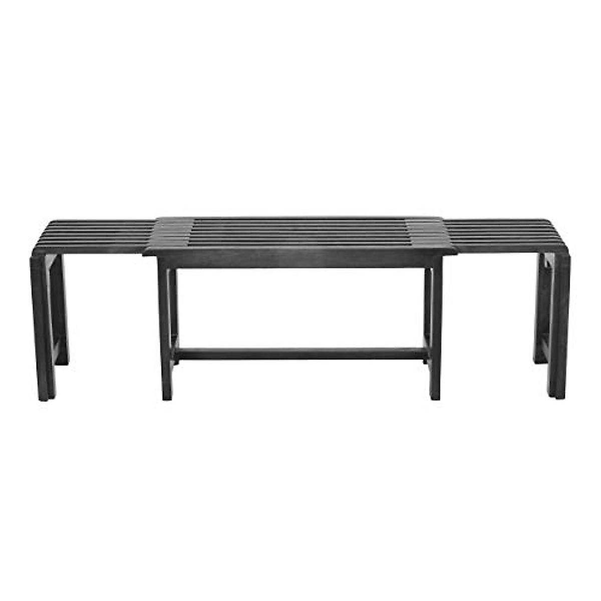 Jofran Bradford Extendable Solid Wood Hallway Bench, Grey