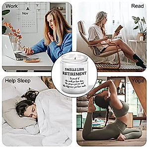 Scented Candles Retirement Gifts for Men, Best Happy Retirement Gift for Dad Grandpa Brother Husband Him Friend Coworker Teacher Boss Employee Retire Presents, Smoke & Vanilla