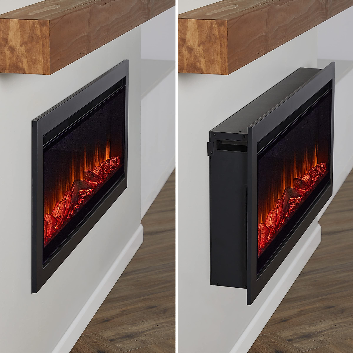 Real Flame® 49" Wall-Mount or Recessed Electric Fireplace Insert by Real Flame
