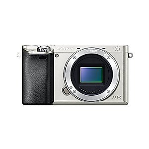 Sony Alpha a6000 Mirrorless Digital Camera - Body only (Silver) - International Version (No Warranty)