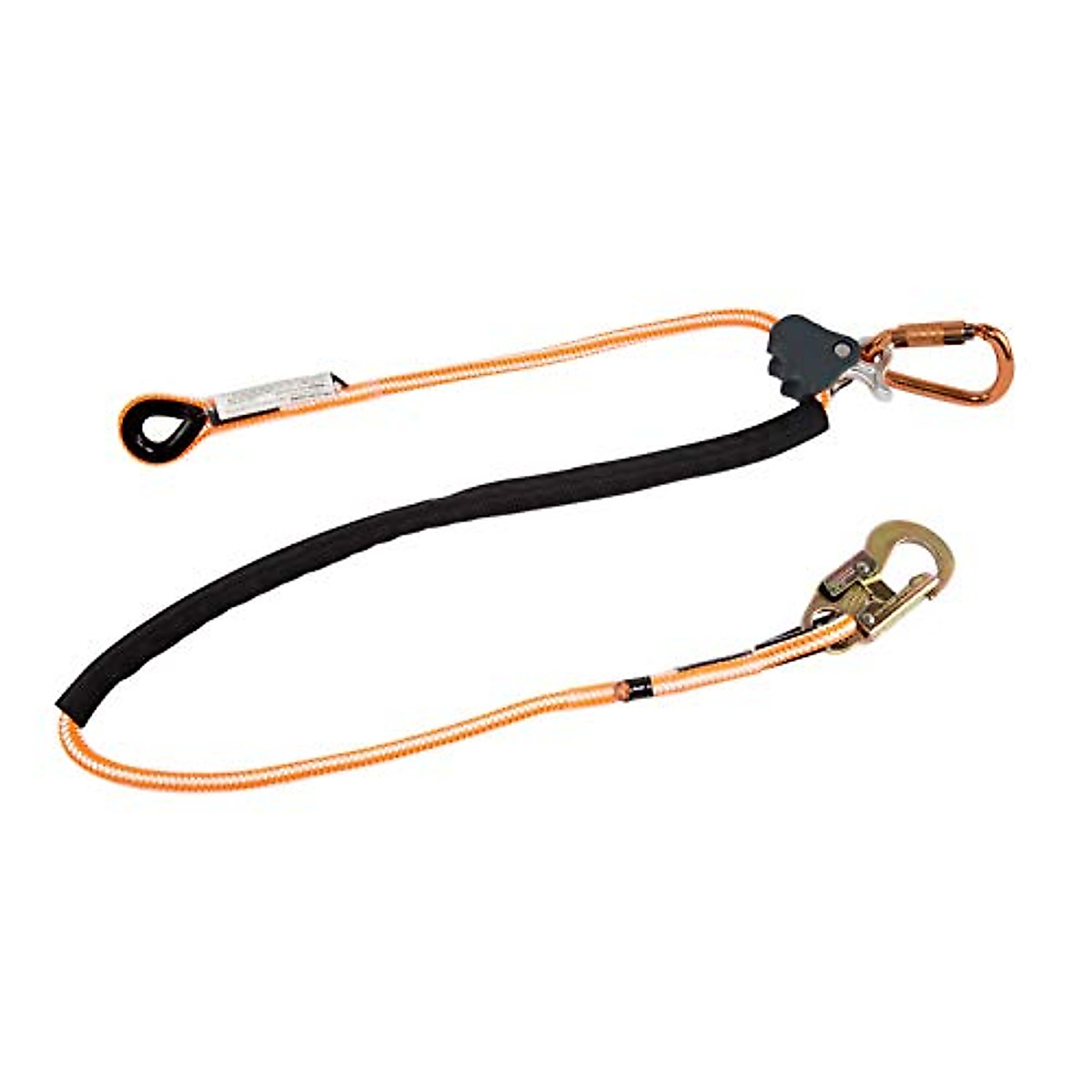 Pelican Rope Positioning with Steel Snap Hook (1/2 inch x 8 feet) – Adjustable, High Visibility Polyester Rope for Fall Protection, Arborists, Tree Climbers - ANSI Z133 & OSHA 1910/1926 Certified