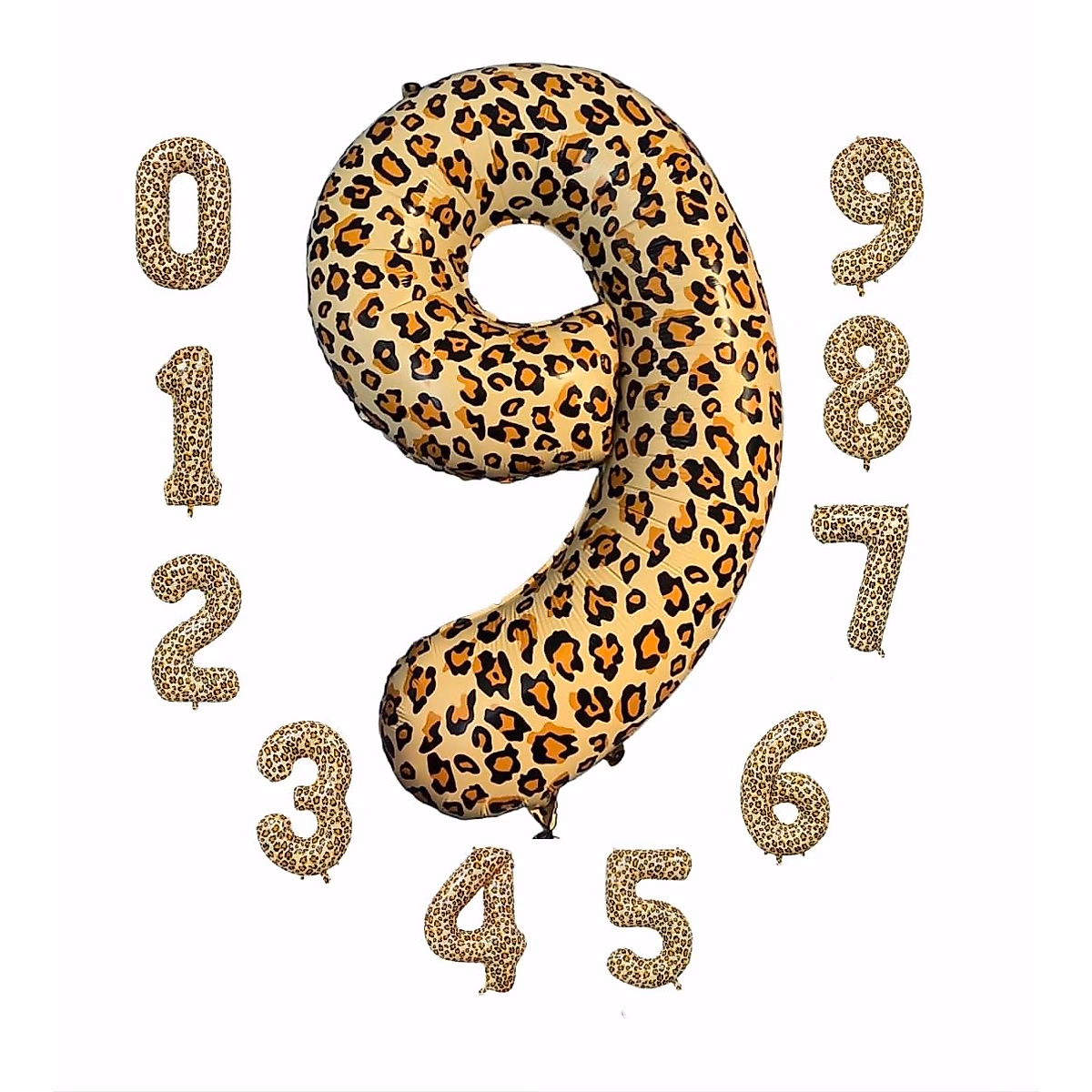 40 Inch Leopard Large Numbers Balloons, Cheetah Balloons 0-9, Birthday Party Balloons Decorations (3)