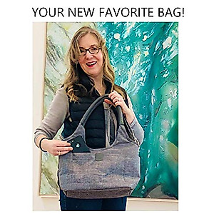 Lunch Bags for Women, Insulated Tote Bag, Large Fashionable Lunch-box Totes | Crossbody Womens Bags for Work | Big Cooler Purse, Removable Shoulder Strap, 4 Pockets | Simple Modern Lunch-Boxes Grey