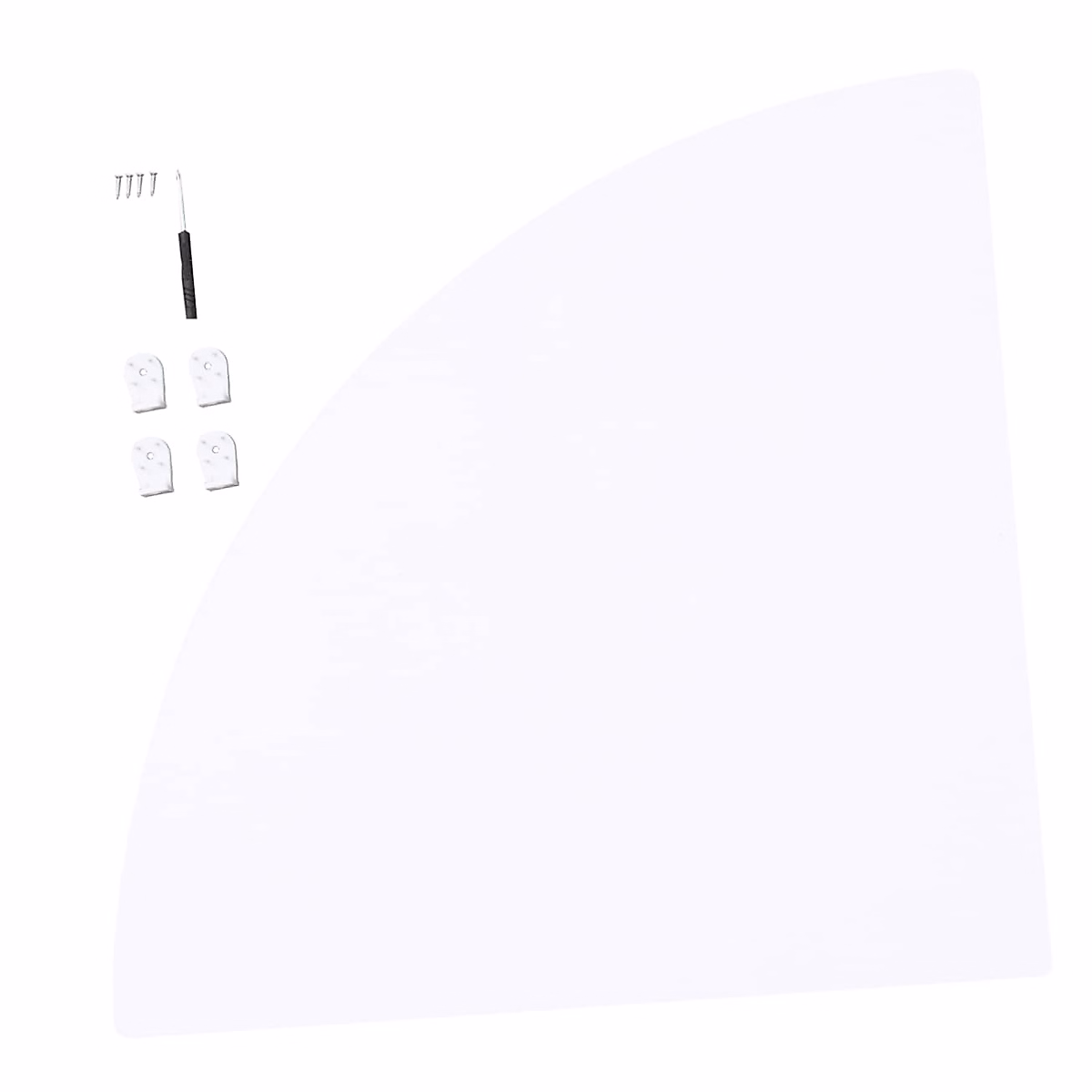 Garneck Wall Storage Rack Bathroom Shelves Wall Corner Storage Holder Floating Shelves Bathroom Display Shelf Bathroom Shelf Wall Shelf Triangle Fan Shaped Rack Sector Wall Bracket White