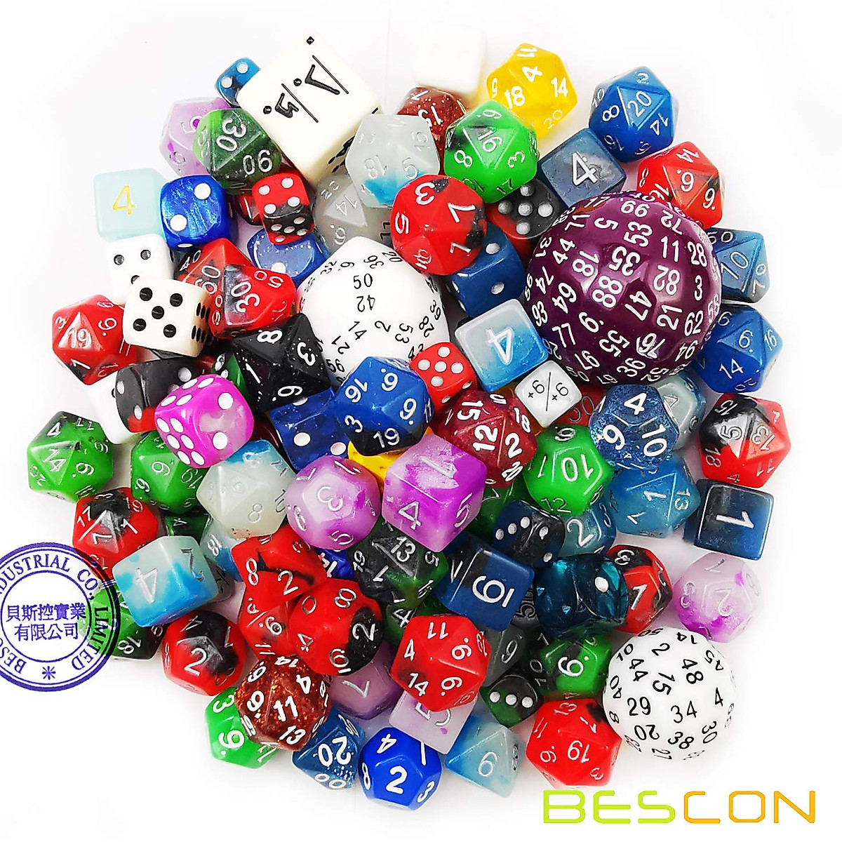Bescon Big Better Rejects Dice Pack 100+, Second Dice Set 100pcs