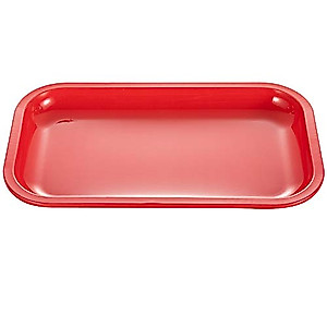 NERANENA Metal Tray 10.6" x 6.3" (Red - Medium Size)