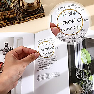 Magnifying Glass Costume Monocle Eyepiece 5X Monocle Magnifier Necklace Monocle on Chain Mini Portable Monocle Jewelry Hanging Magnifying Glass Pendant for Reading Newspaper Map, Silver Gold (8 Pack)